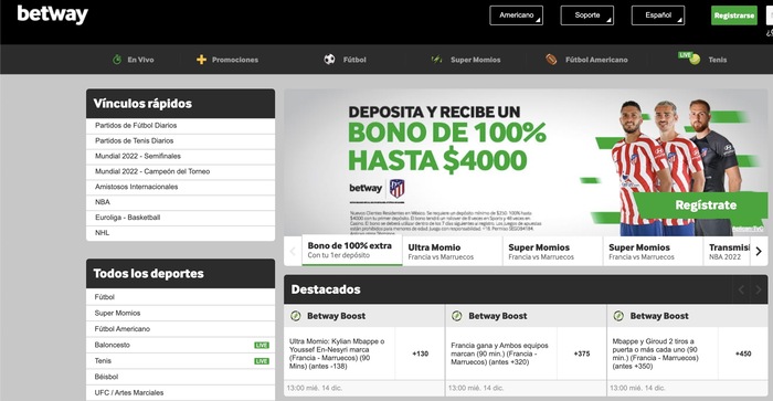 Betway Bono de bienvenida - Guías de apuestas deportivas